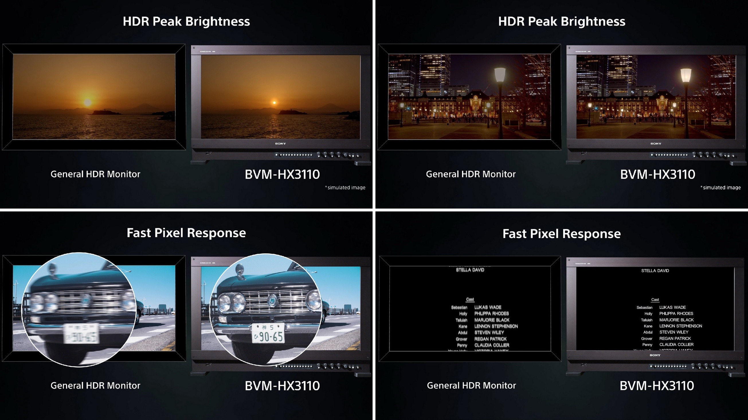 Sony, 30.5” 4K TRIMASTER HX Professional Master Monitor BVM-HX3110 : MG ...