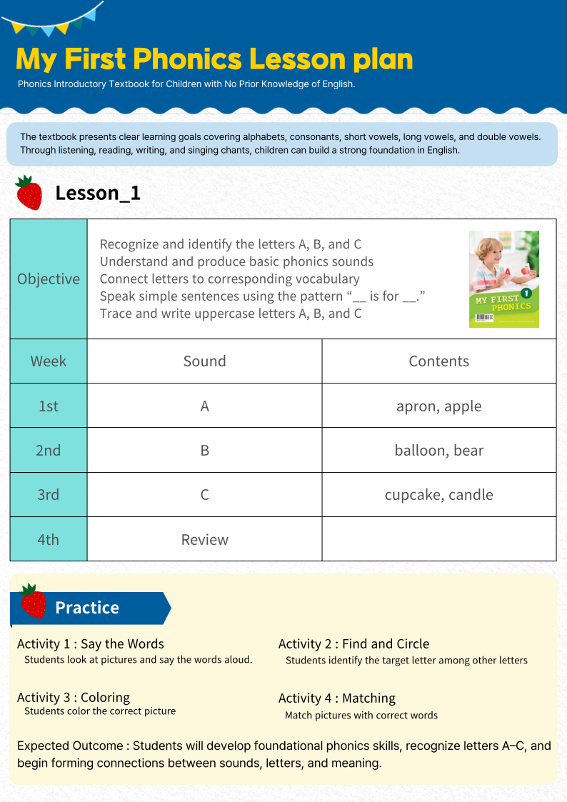 My First Phonics Monthly Lesson Plan : KCETA