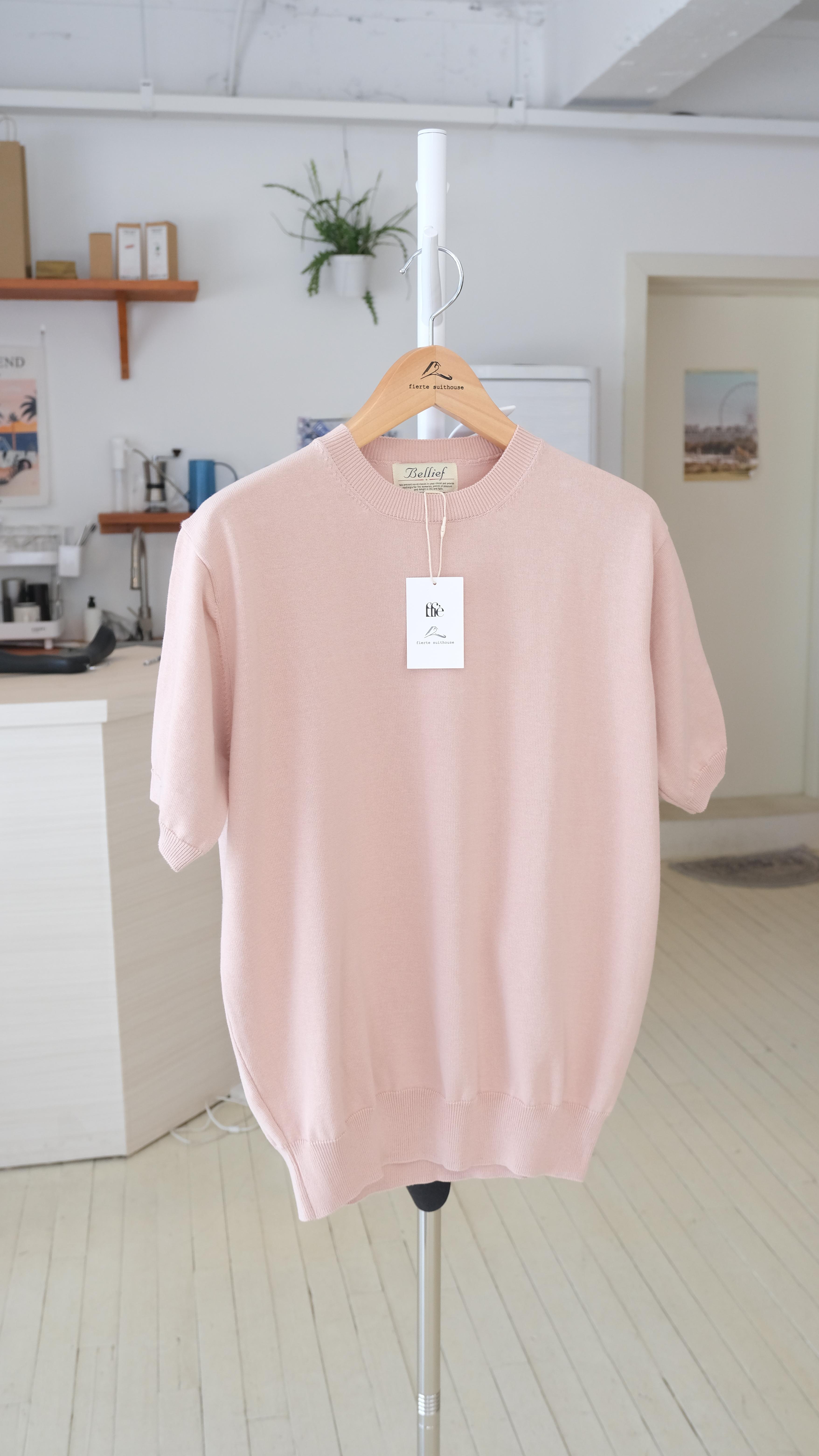 (3차 재입고) 벨리프 x FFIE Essential Short Sleeve Round Knit Pink : 피에 FFie ...