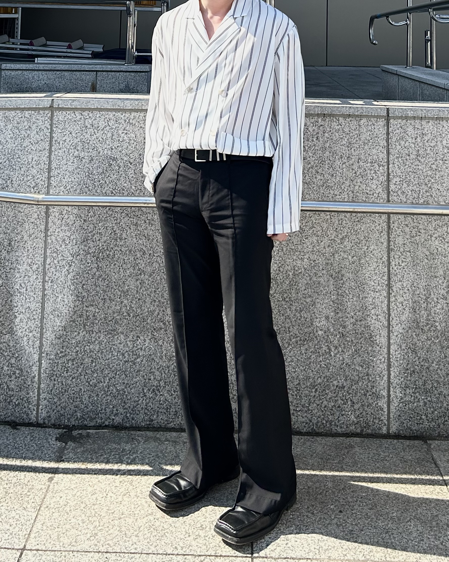 (soldout) 시그니처 부츠컷 슬랙스 2COL (블랙 , 청녹) : 이치반