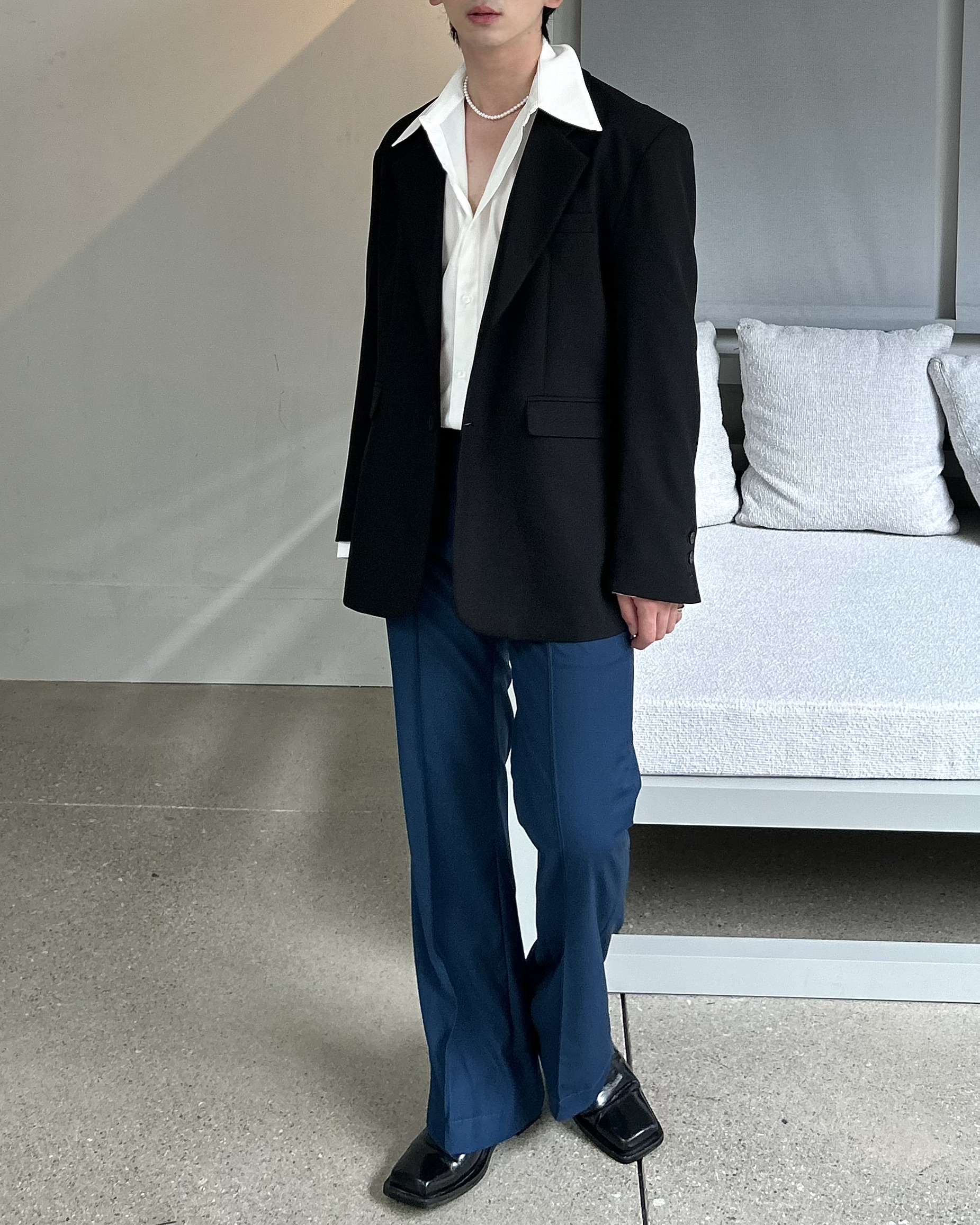 (soldout) 시그니처 부츠컷 슬랙스 2COL (블랙 , 청녹) : 이치반