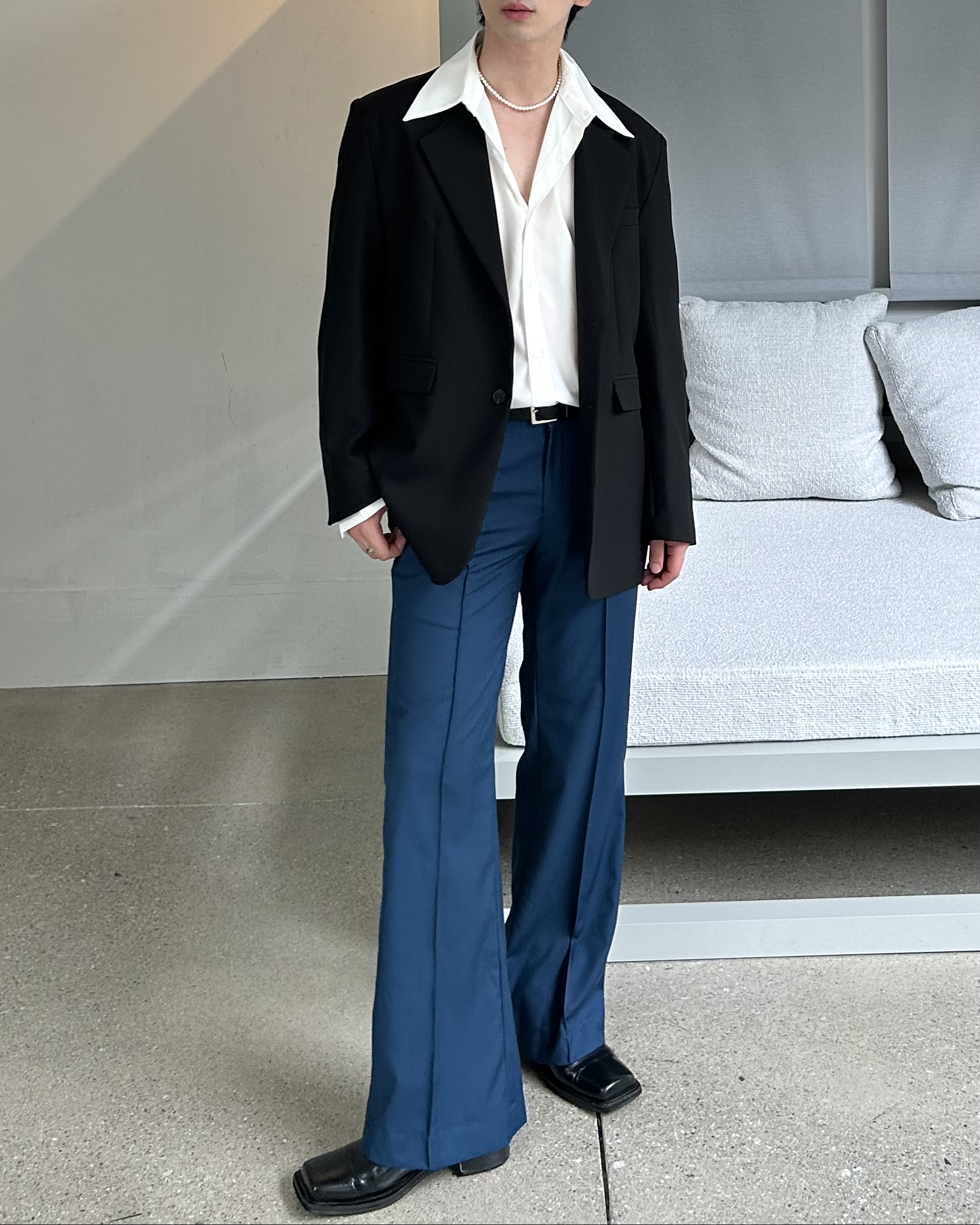 (soldout) 시그니처 부츠컷 슬랙스 2COL (블랙 , 청녹) : 이치반