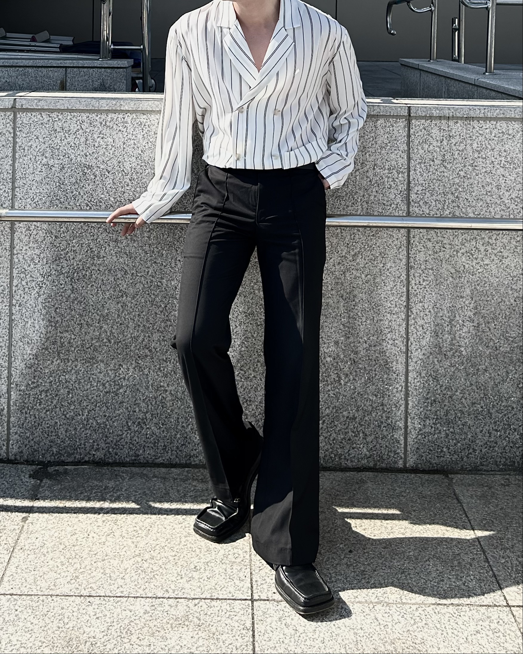 (soldout) 시그니처 부츠컷 슬랙스 2COL (블랙 , 청녹) : 이치반