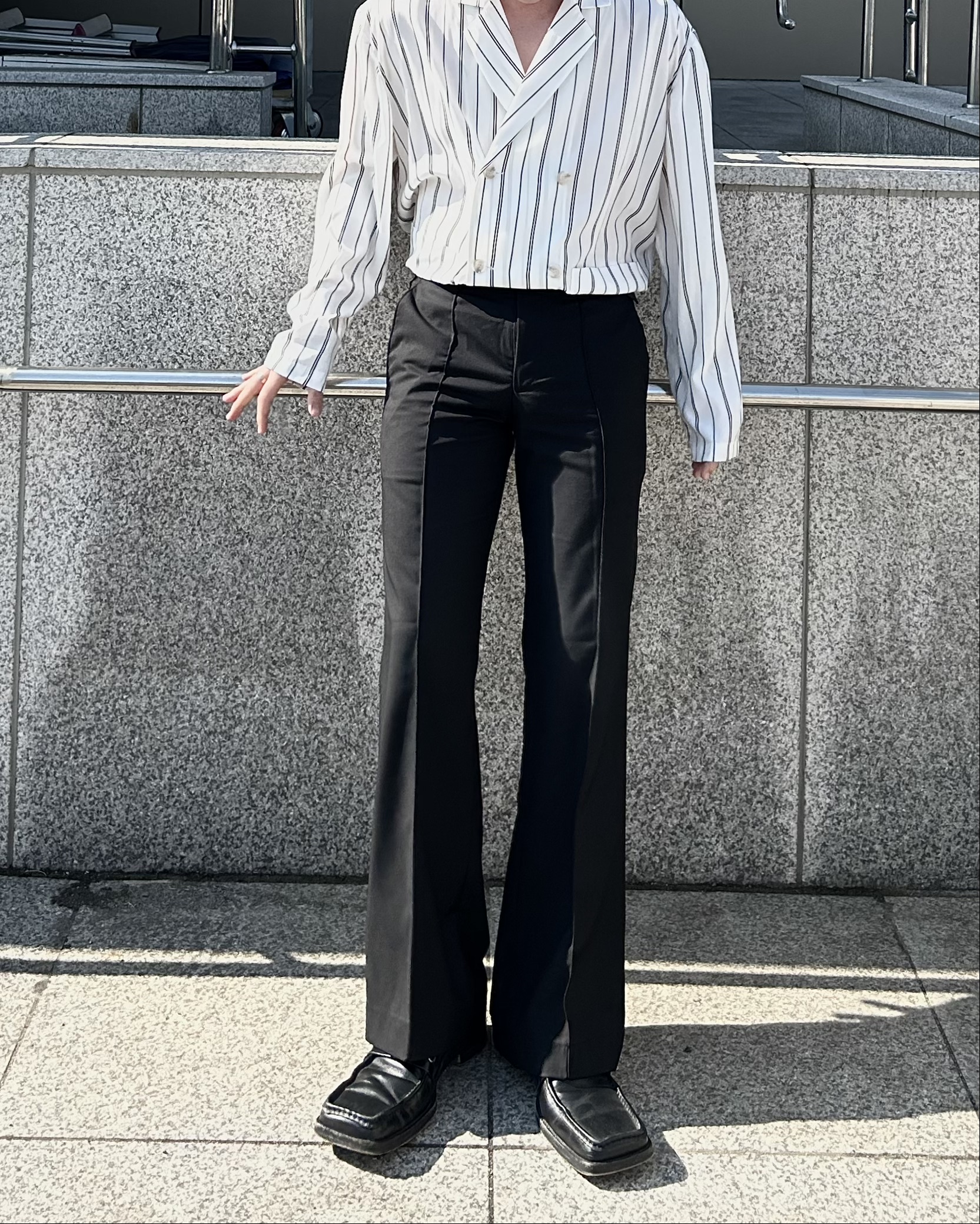 (soldout) 시그니처 부츠컷 슬랙스 2COL (블랙 , 청녹) : 이치반