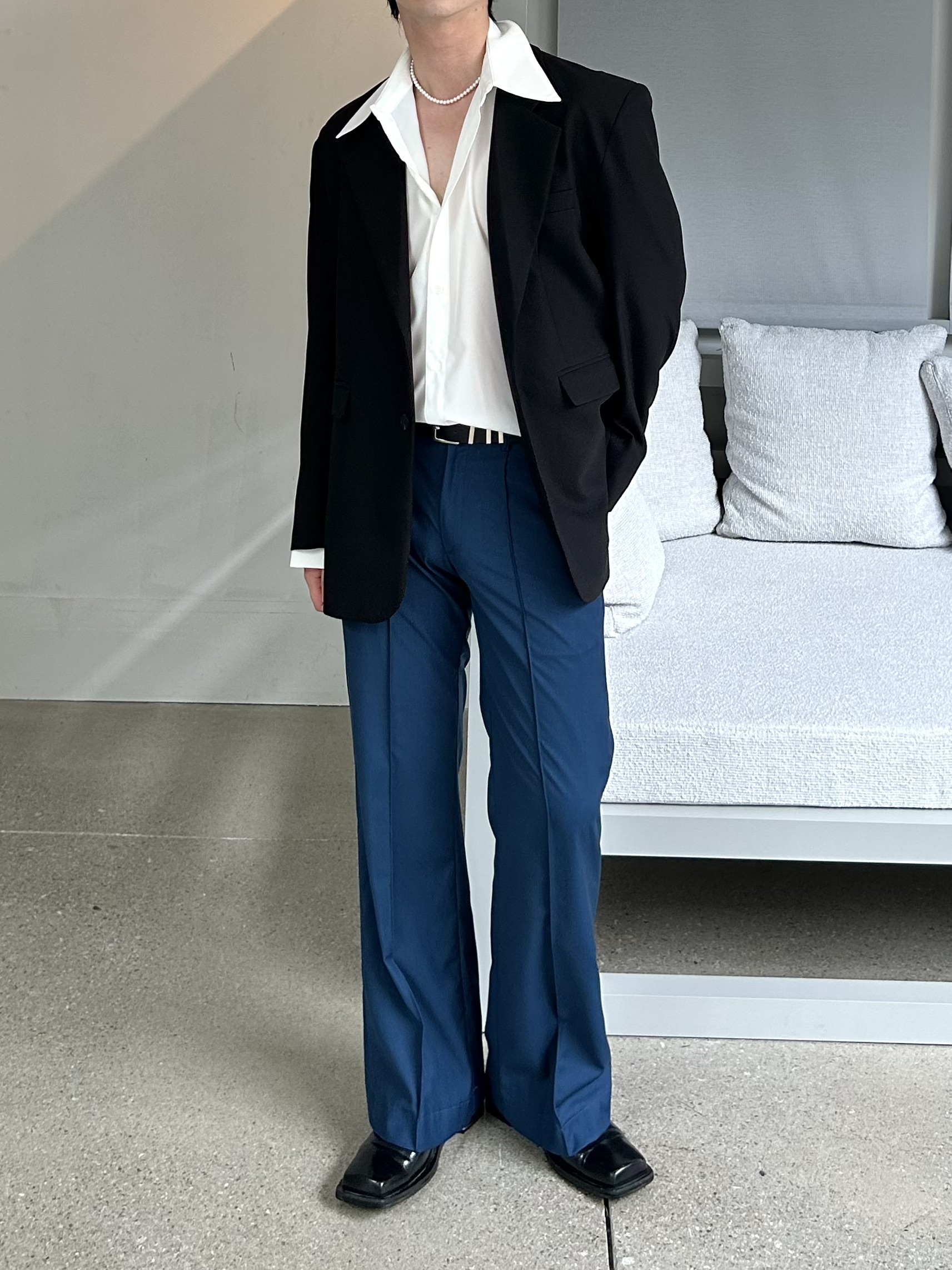 (soldout) 시그니처 부츠컷 슬랙스 2COL (블랙 , 청녹) : 이치반