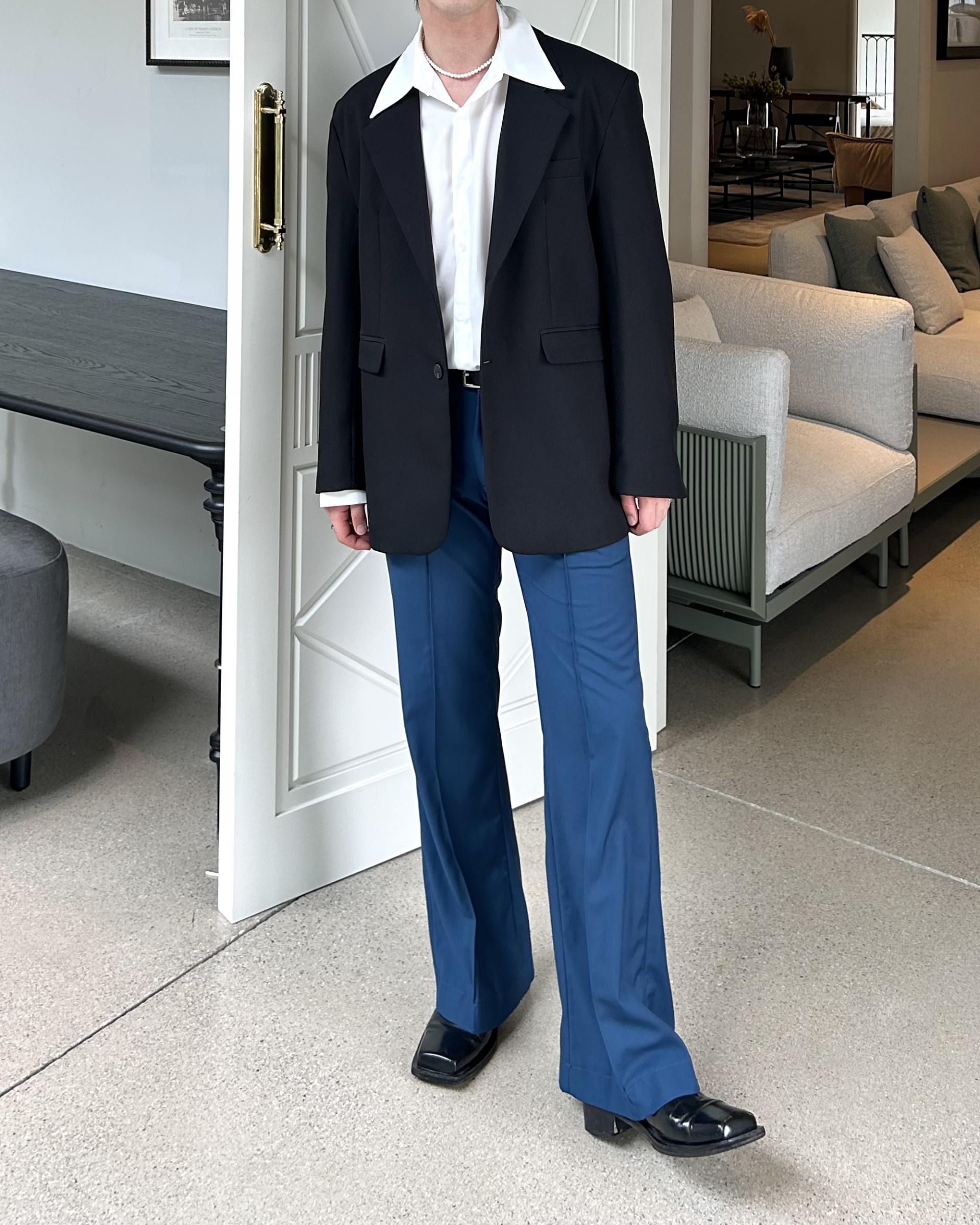 (soldout) 시그니처 부츠컷 슬랙스 2COL (블랙 , 청녹) : 이치반