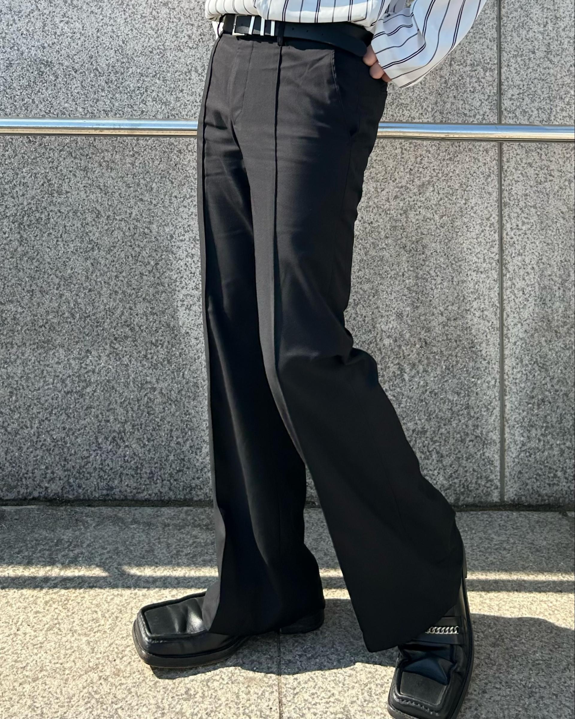 (soldout) 시그니처 부츠컷 슬랙스 2COL (블랙 , 청녹) : 이치반