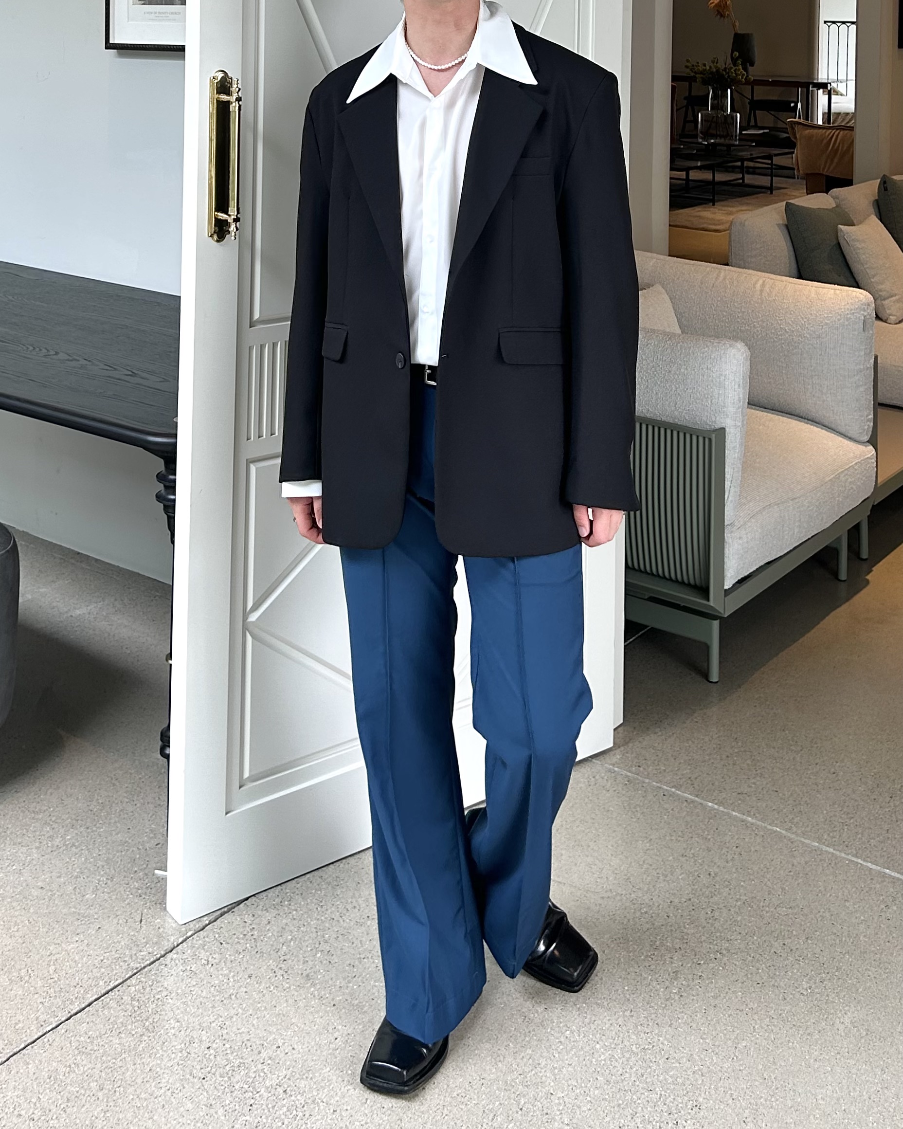 (soldout) 시그니처 부츠컷 슬랙스 2COL (블랙 , 청녹) : 이치반