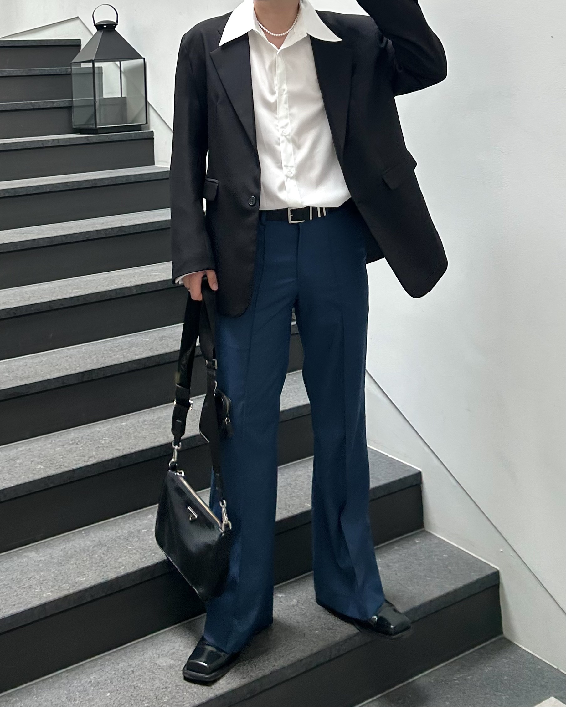 (soldout) 시그니처 부츠컷 슬랙스 2COL (블랙 , 청녹) : 이치반