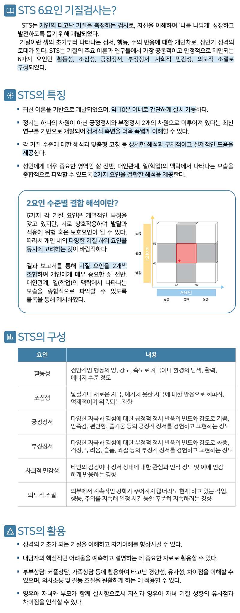 STS 6요인 기질검사 - 성인용 : KP한국심리검사원