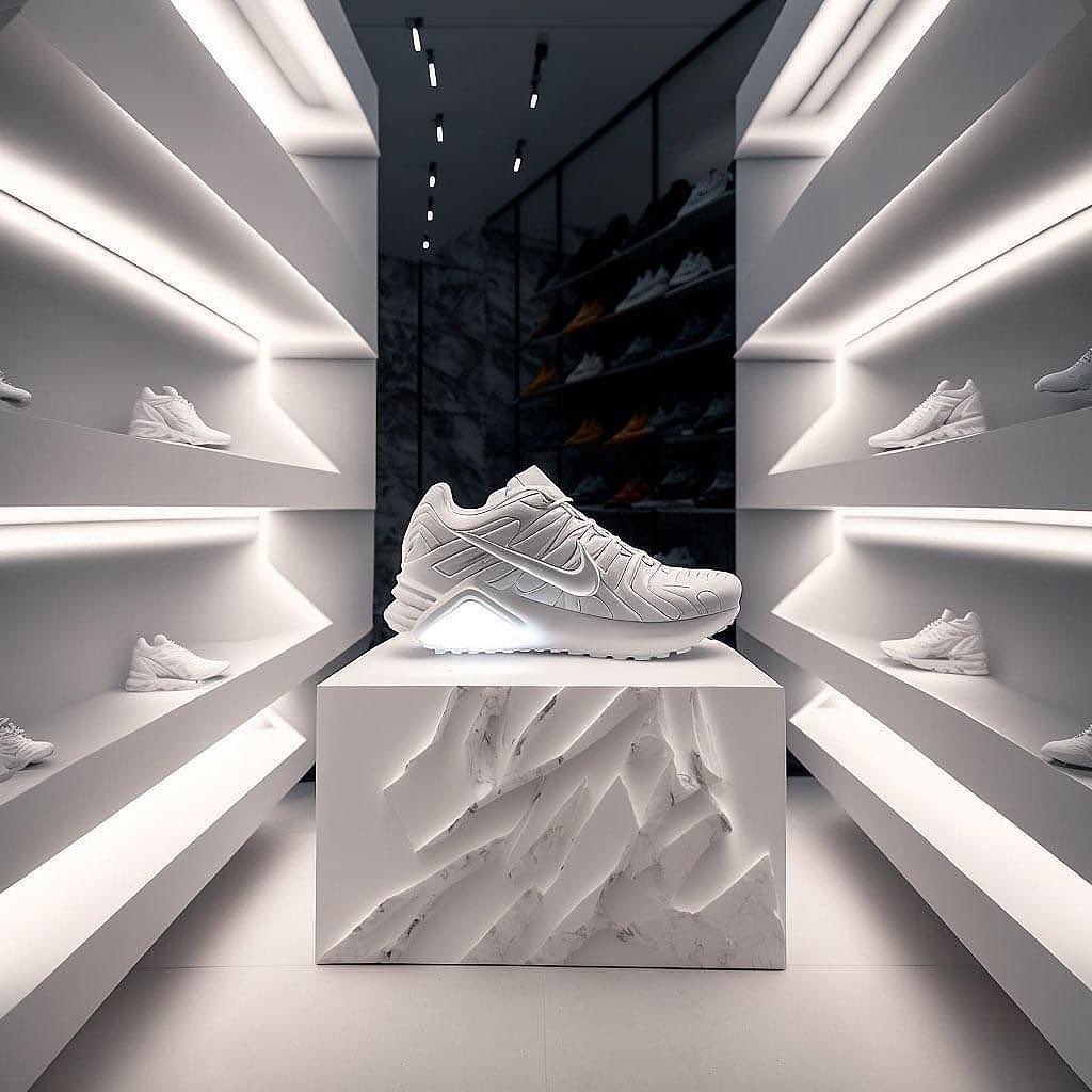 AI를 통해 구현한 에베레스트 산 정상에 있는 나이키 스토어 : 데일리패션뉴스 - dafanew