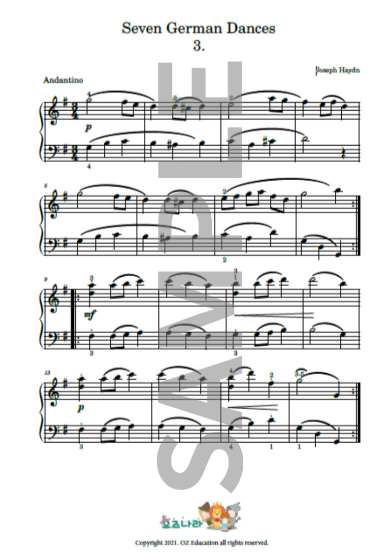 [PDF] seven german dances 3- 하이든 : 오즈나라