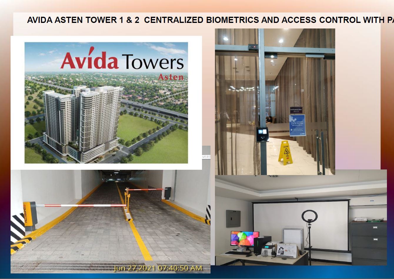AVIDA TOWER- CENTRALIZED RFID ACCESS CONTROL & PARKING SYSTEM : 7S CCTV ...