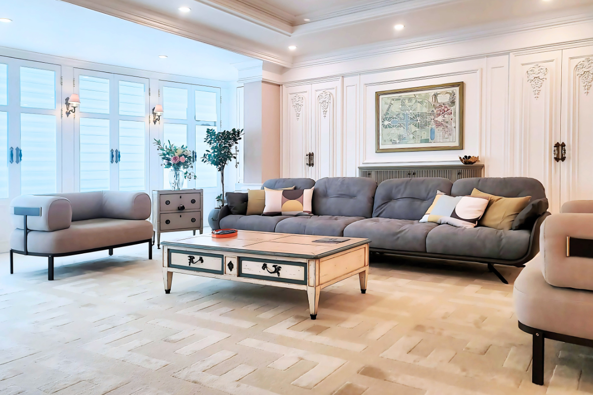 에이톤 소파, 메디시스 협탁, 메디시스 소파탁자_거실 스타일링 : EUM Collection > Styling