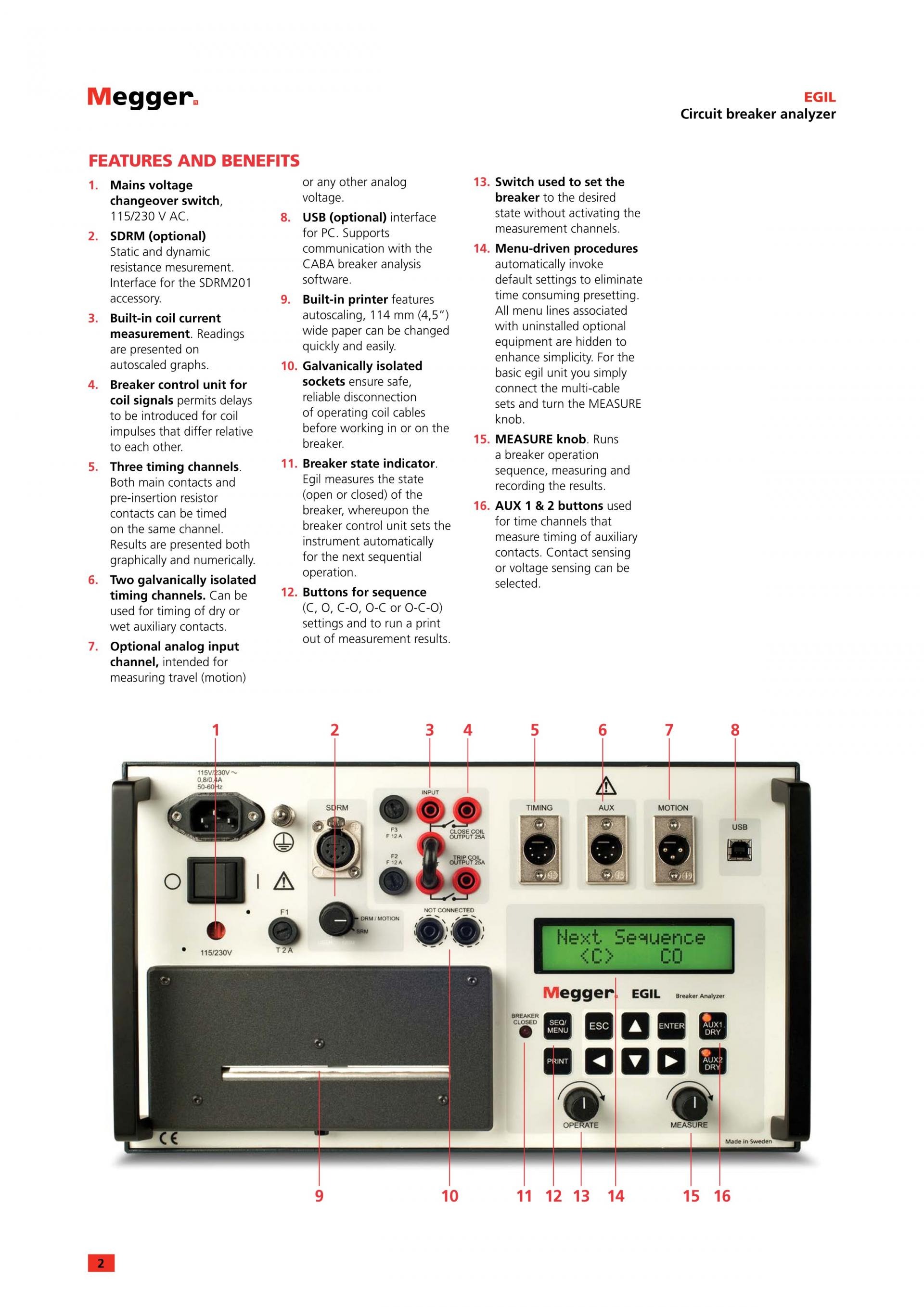 메거 MEGGER EGIL 차단기 동작 분석기 (가격문의) : 굿맨시스템