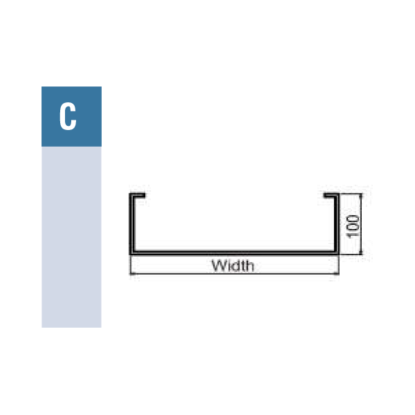 Solid Bottom Type Section-C : ㈜서한공업-제품소개- 케이블트레이-Ladder Type&Solid ...