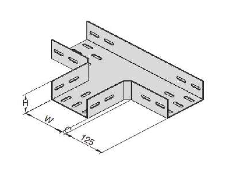 HORIZONTAL TEE : ㈜서한공업-제품소개- 케이블트레이-Perforated Type