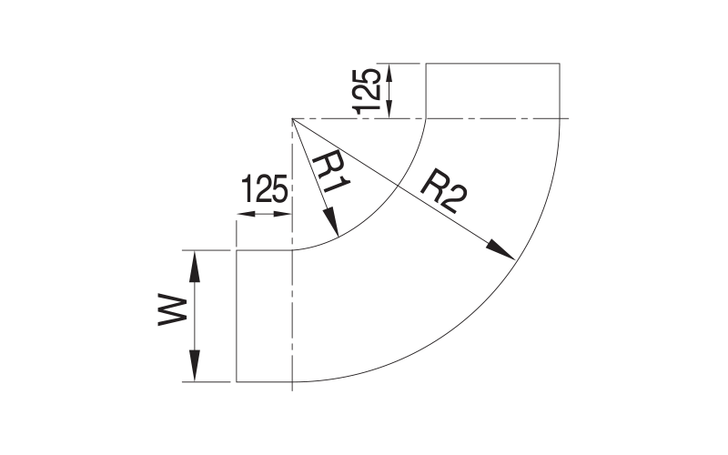 90° HORIZONTAL ELBOW : ㈜서한공업-제품소개- 케이블트레이-Ladder Type&Solid Bottom Type