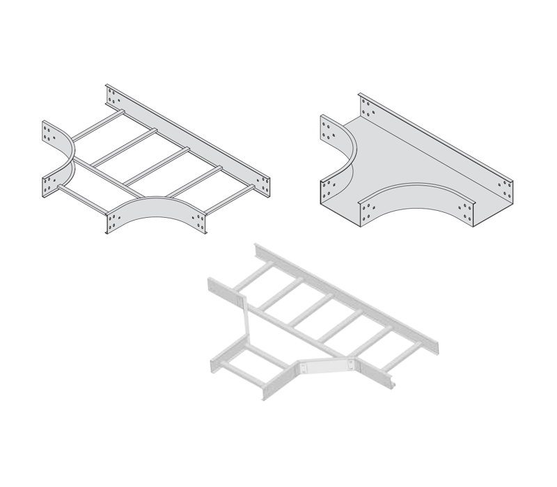 HORIZONTAL TEE (UNEQUAL TYPE) : ㈜서한공업-제품소개- 케이블트레이-Ladder Type&Solid ...