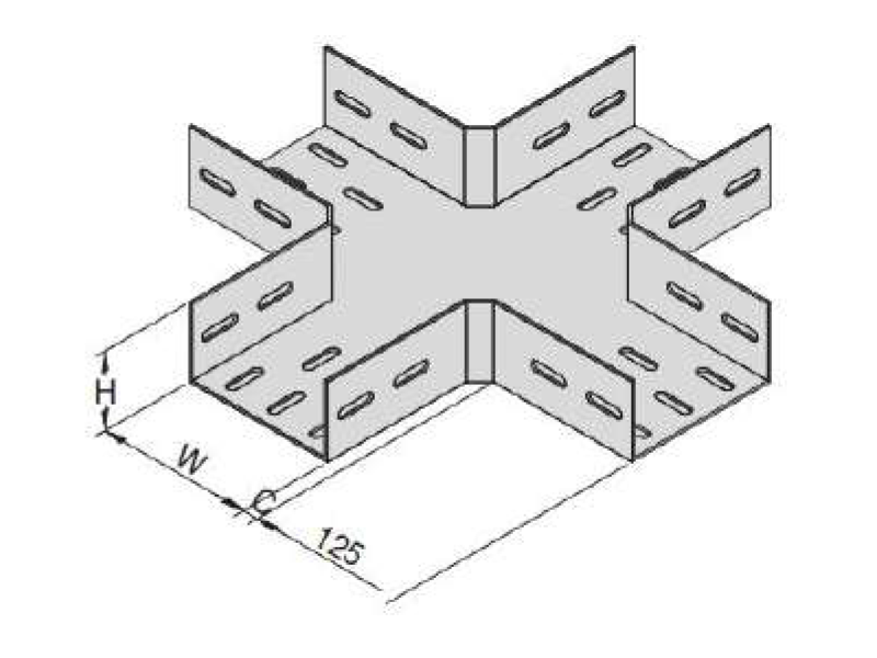 HORIZONTAL CROSS : ㈜서한공업-제품소개- 케이블트레이-Perforated Type