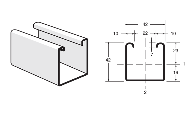 SINGLE UNISTRUT CHANNEL : ㈜서한공업-제품소개- 케이블트레이-Cable Tray Support Materials