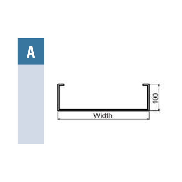 Solid Bottom Type Section-A : ㈜서한공업-제품소개- 케이블트레이-Ladder Type&Solid Bottom Type