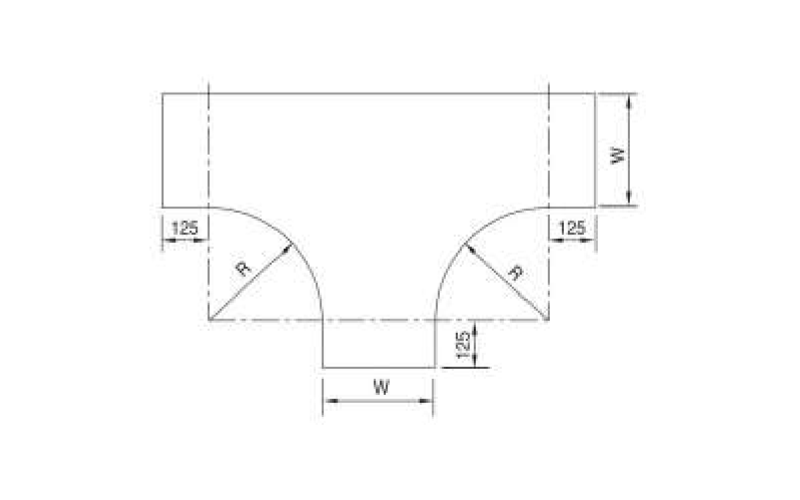 HORIZONTAL TEE : ㈜서한공업-제품소개- 케이블트레이-Ladder Type&Solid Bottom Type