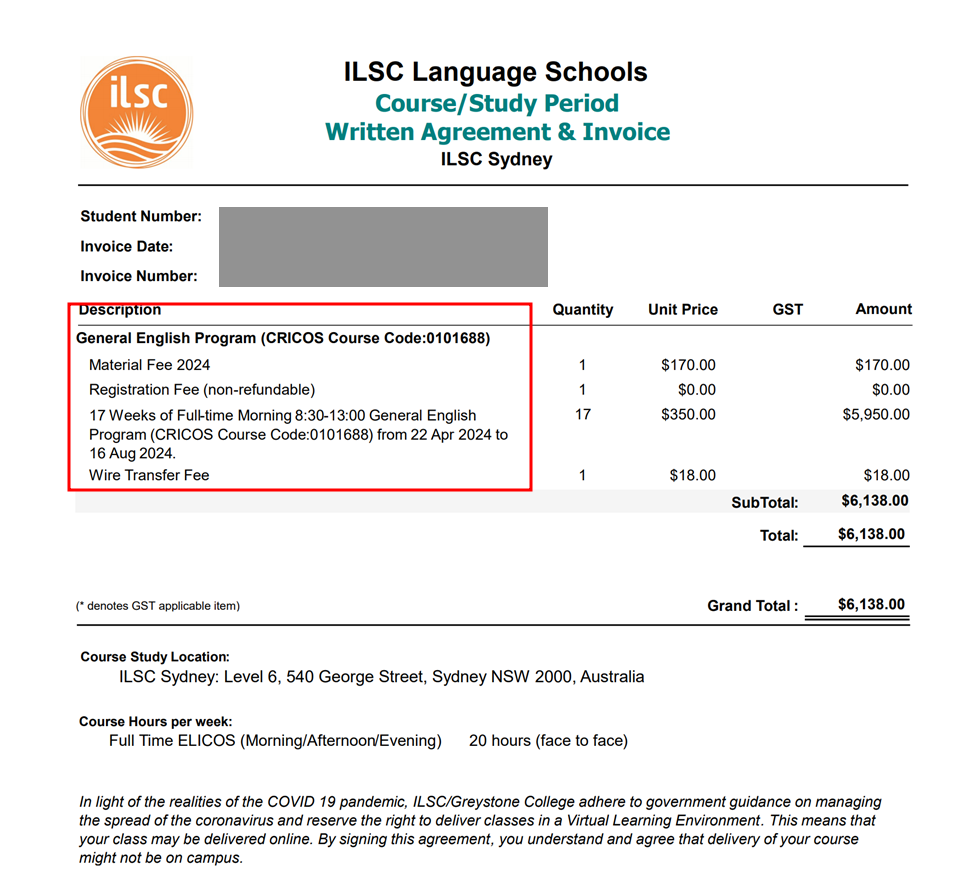 [입학허가] 김O수님 ILSC Sydney - 성인영어 : 엑스퍼트 유학이민