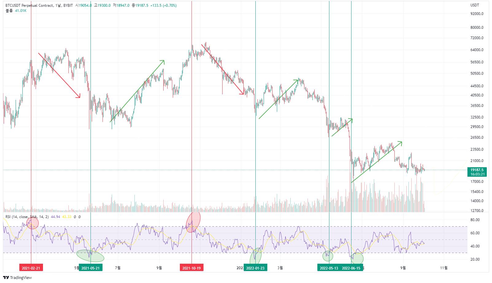 RSI 보조지표와 다이버전스를 활용한 주식과 비트코인 매매 방법 : 비트코인 칼럼