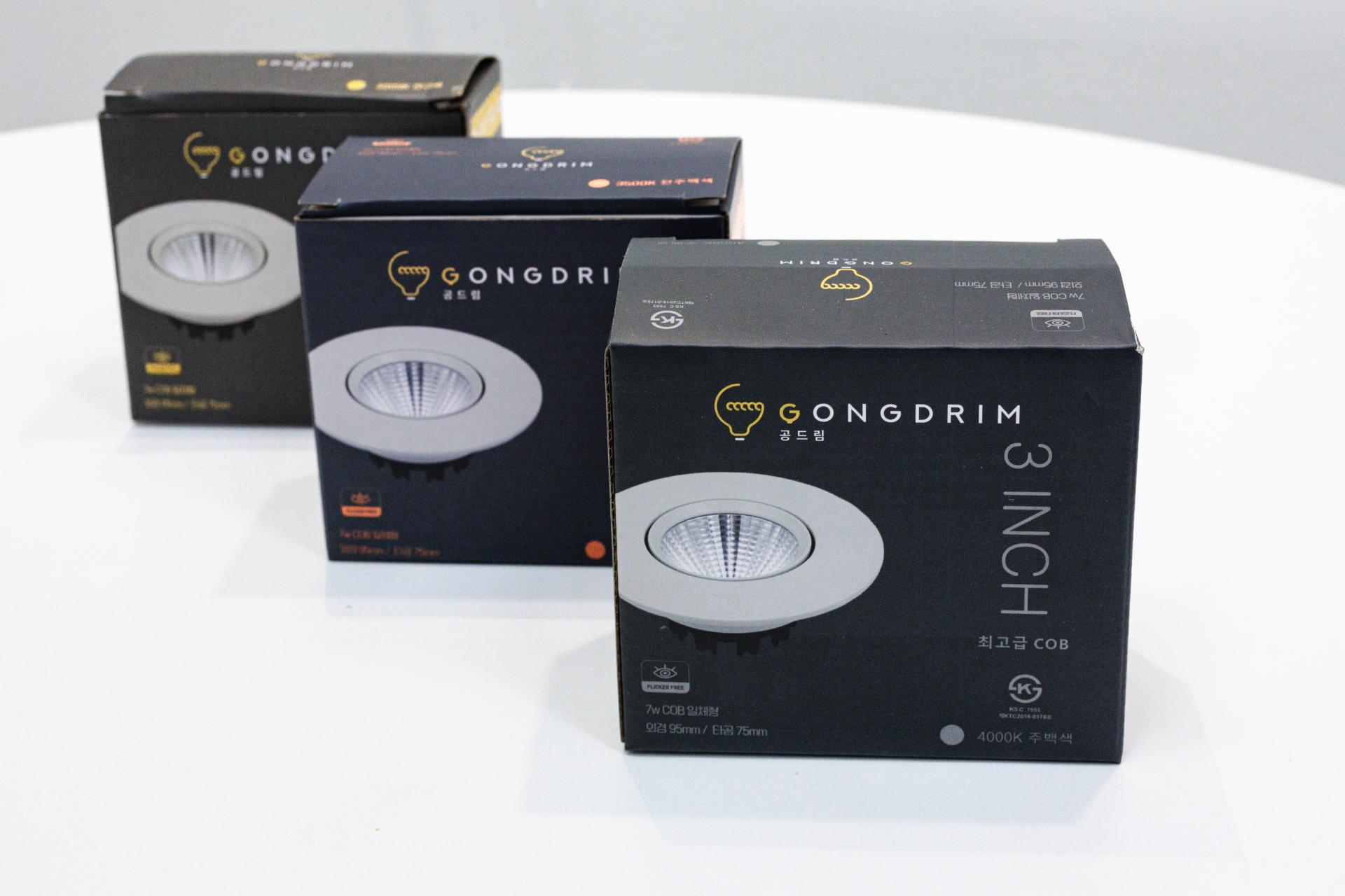 공드림 최고급 COB 3인치 (전구색 / 주백색) : 공드림