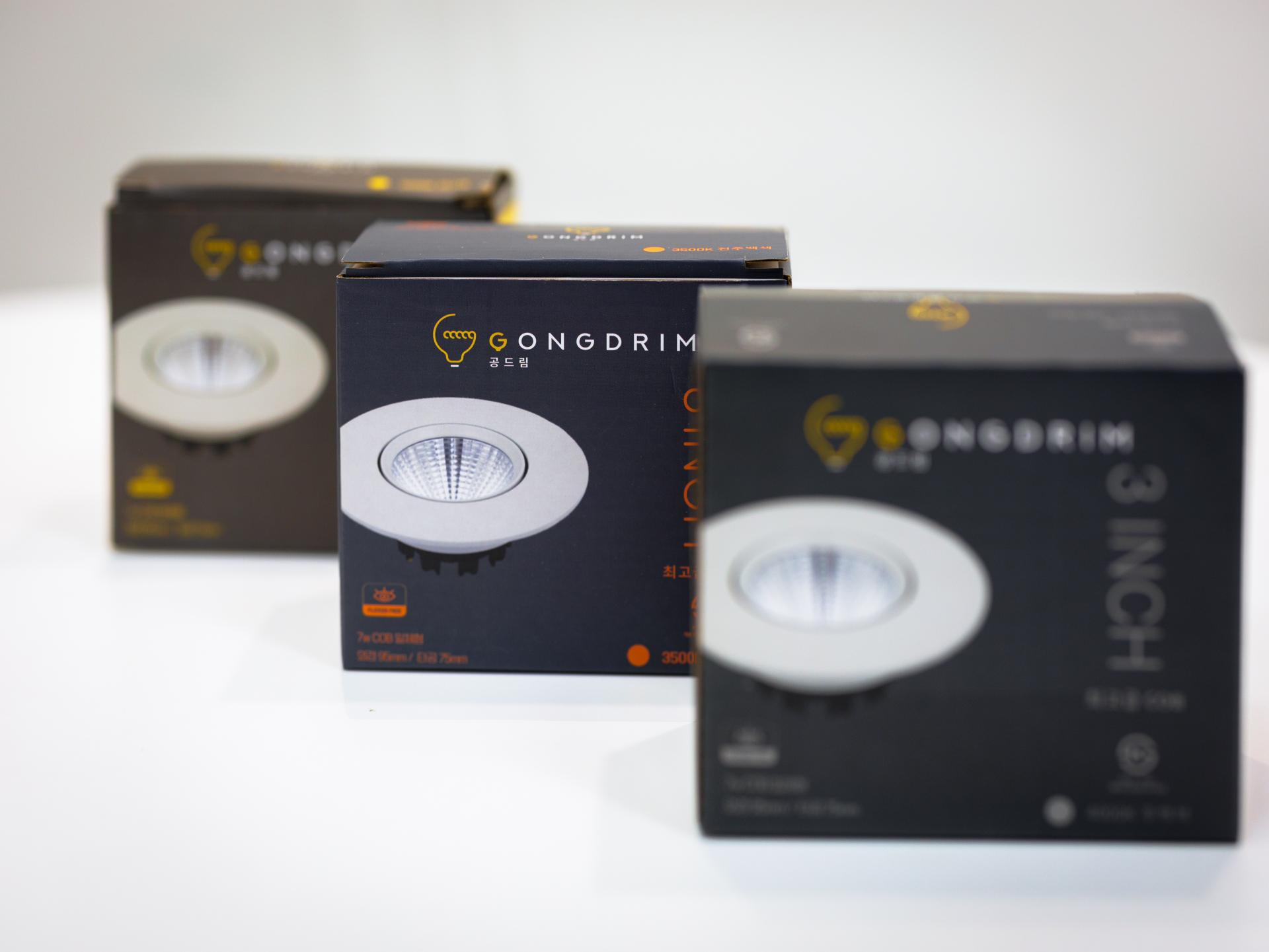 공드림 최고급 COB 3인치 (전구색 / 주백색) : 공드림
