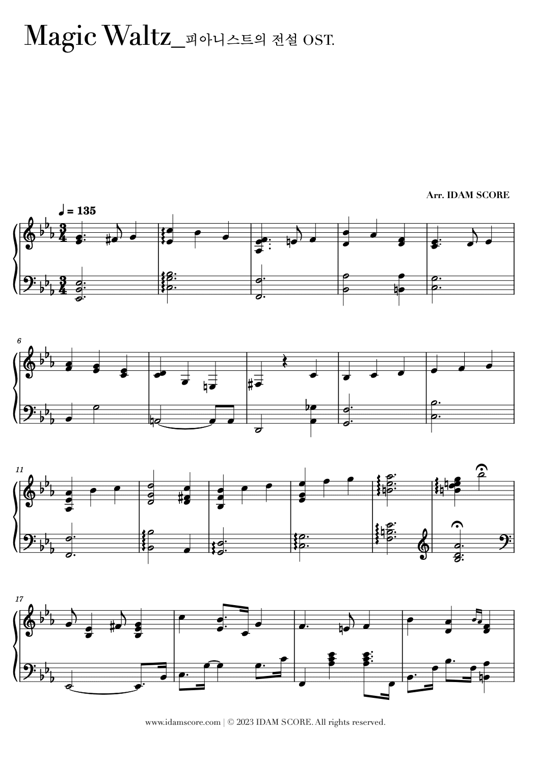 Magic Waltz : 이담악보