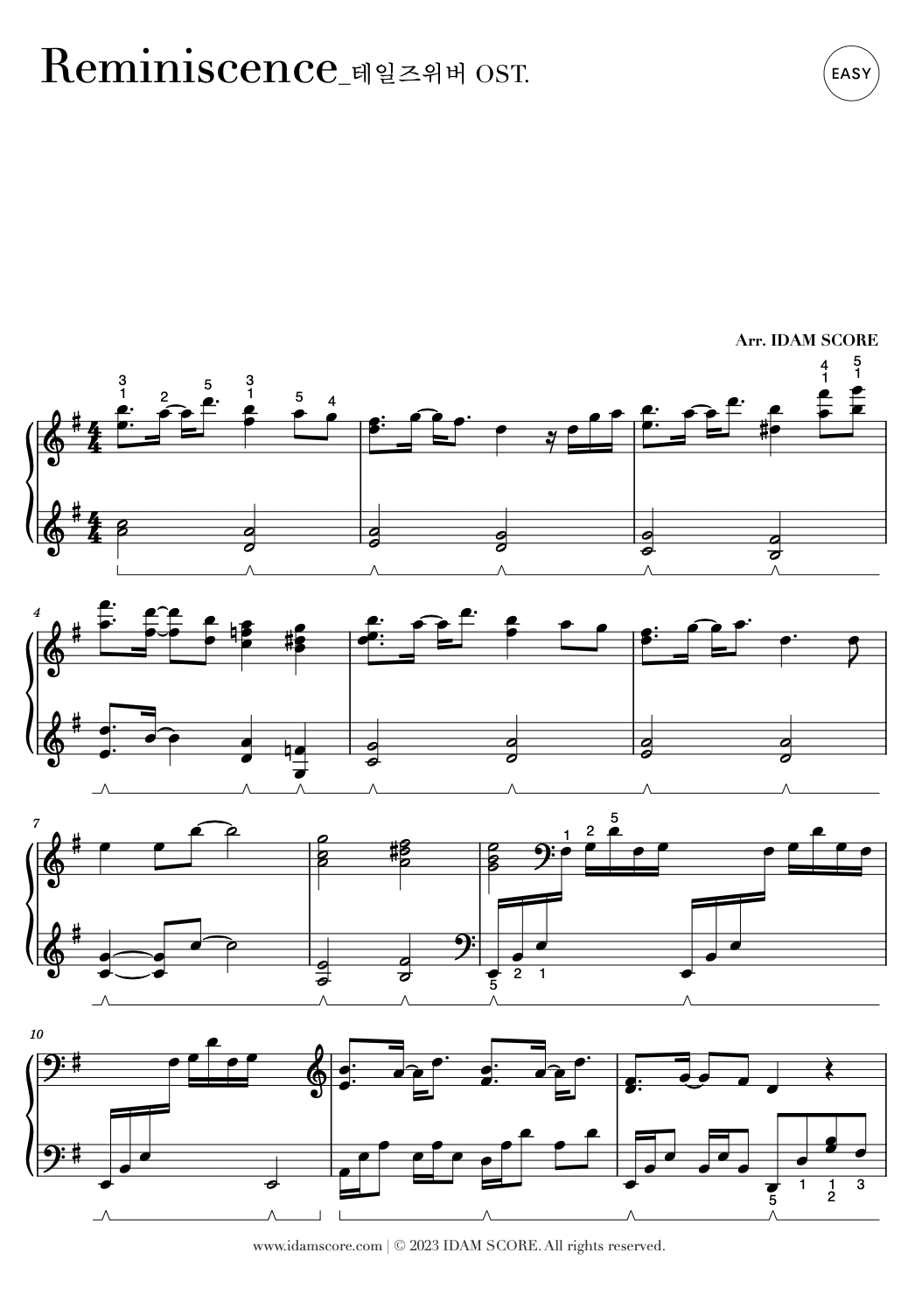 Reminiscence : EN_IDAM SCORE