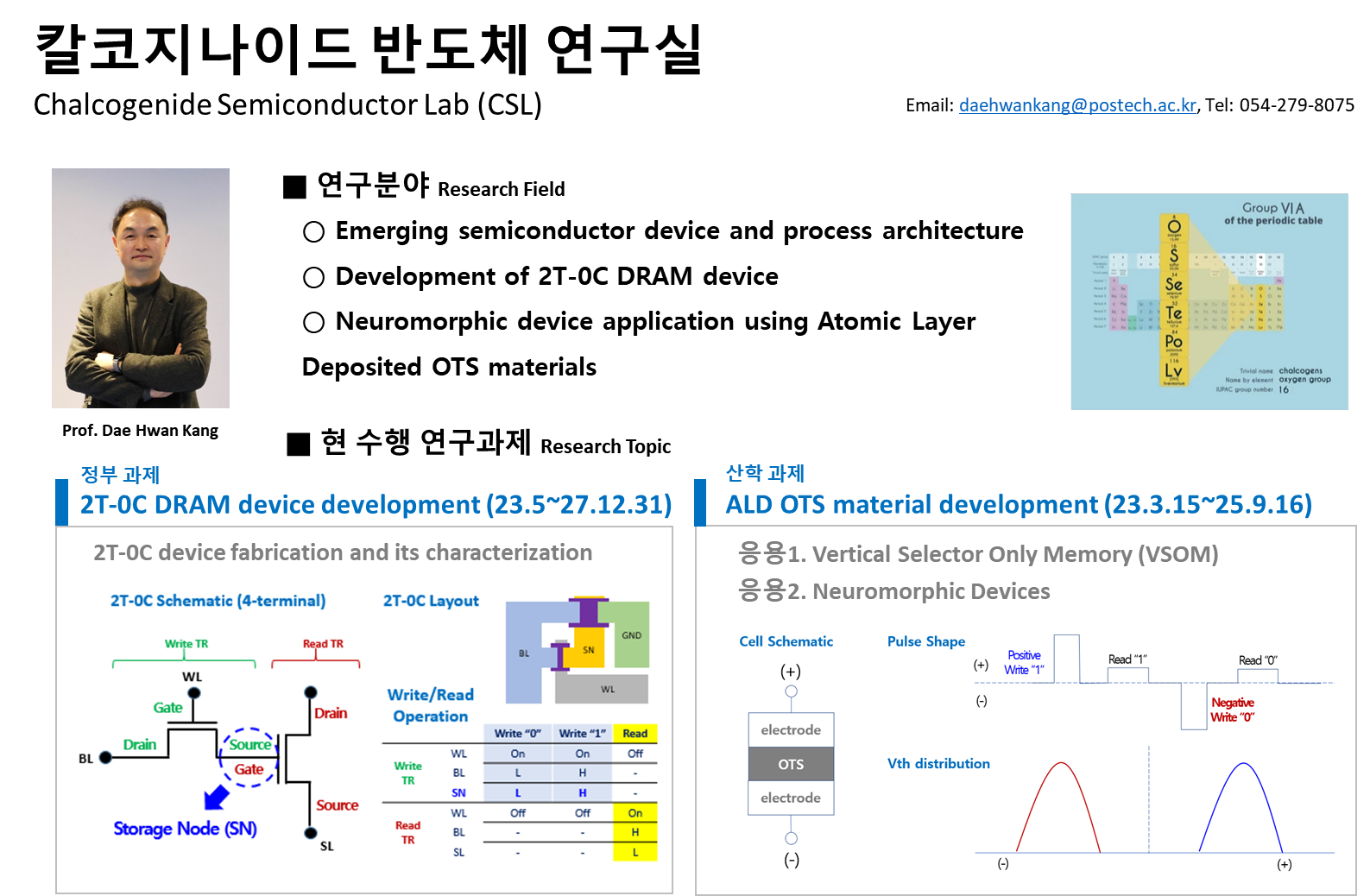 [연구실 소개] 칼코지나이드 반도체 연구실(CSL) : Chalcogenide Semiconductor Lab