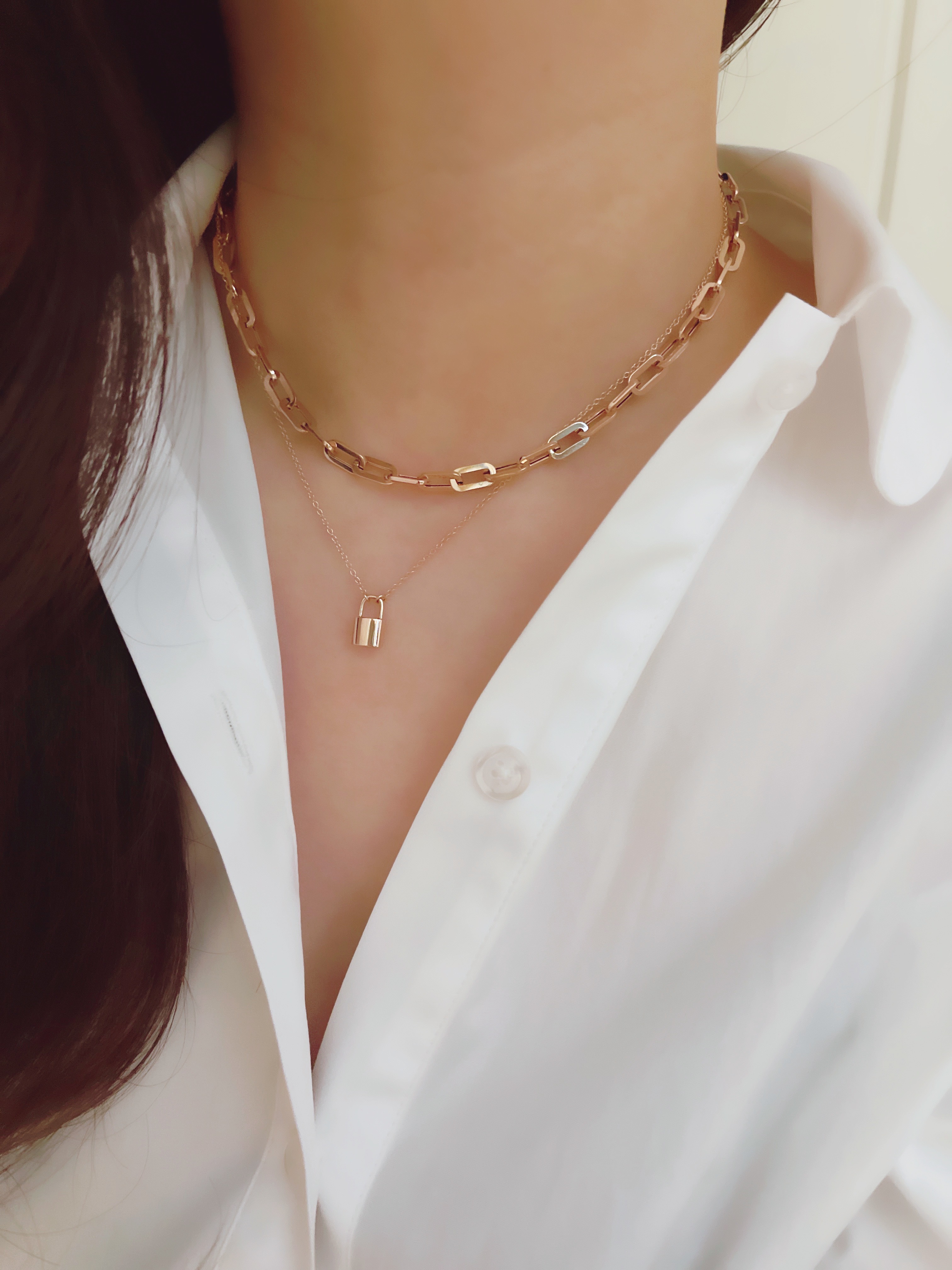 싱글 자물쇠 목걸이 - SM : 어메종 Aumaison | 매일 착용하는 클래식 & 프리미엄 주얼리