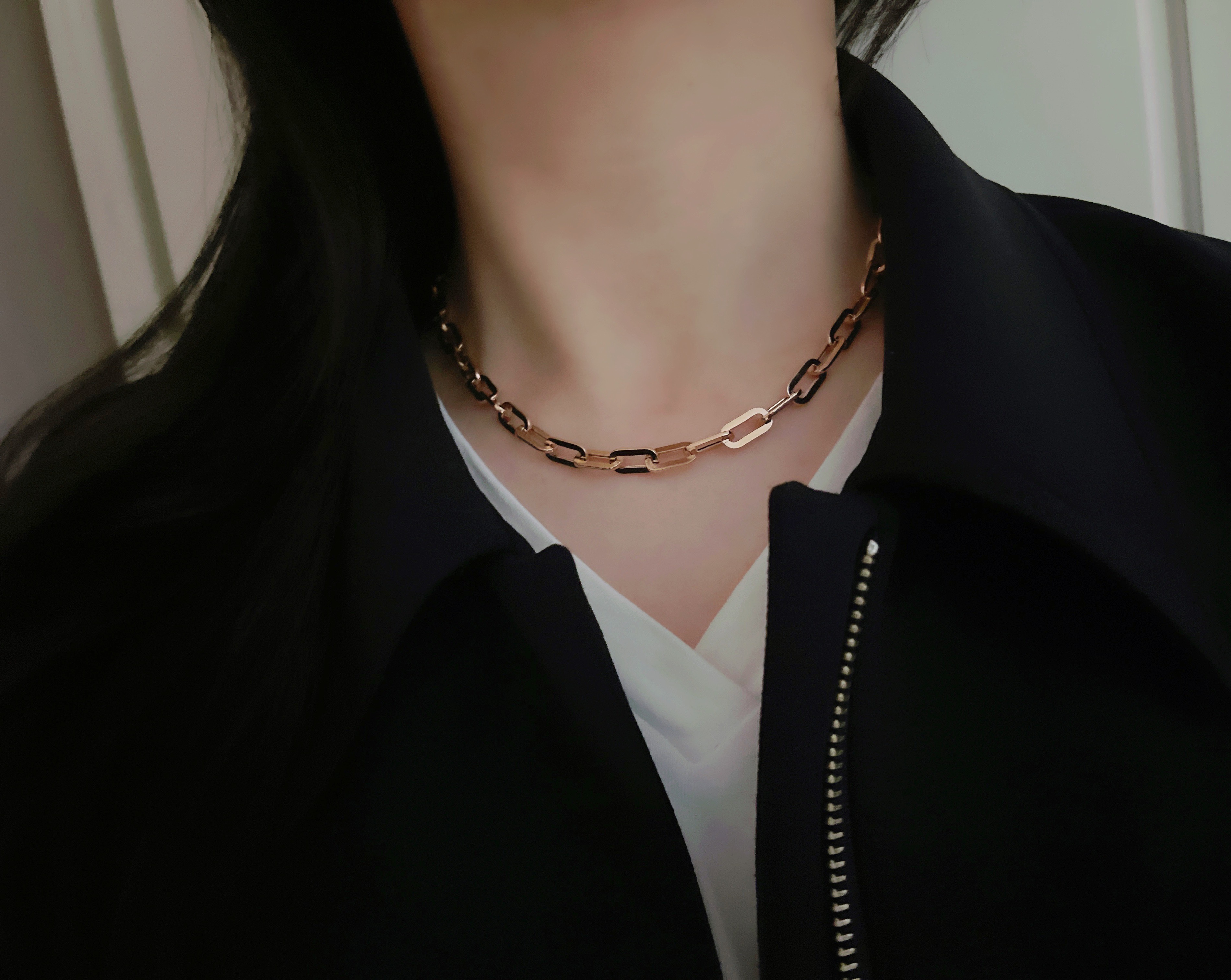 심플 할로우 체인 목걸이 - MD : 어메종 Aumaison | 매일 착용하는 클래식 & 프리미엄 주얼리