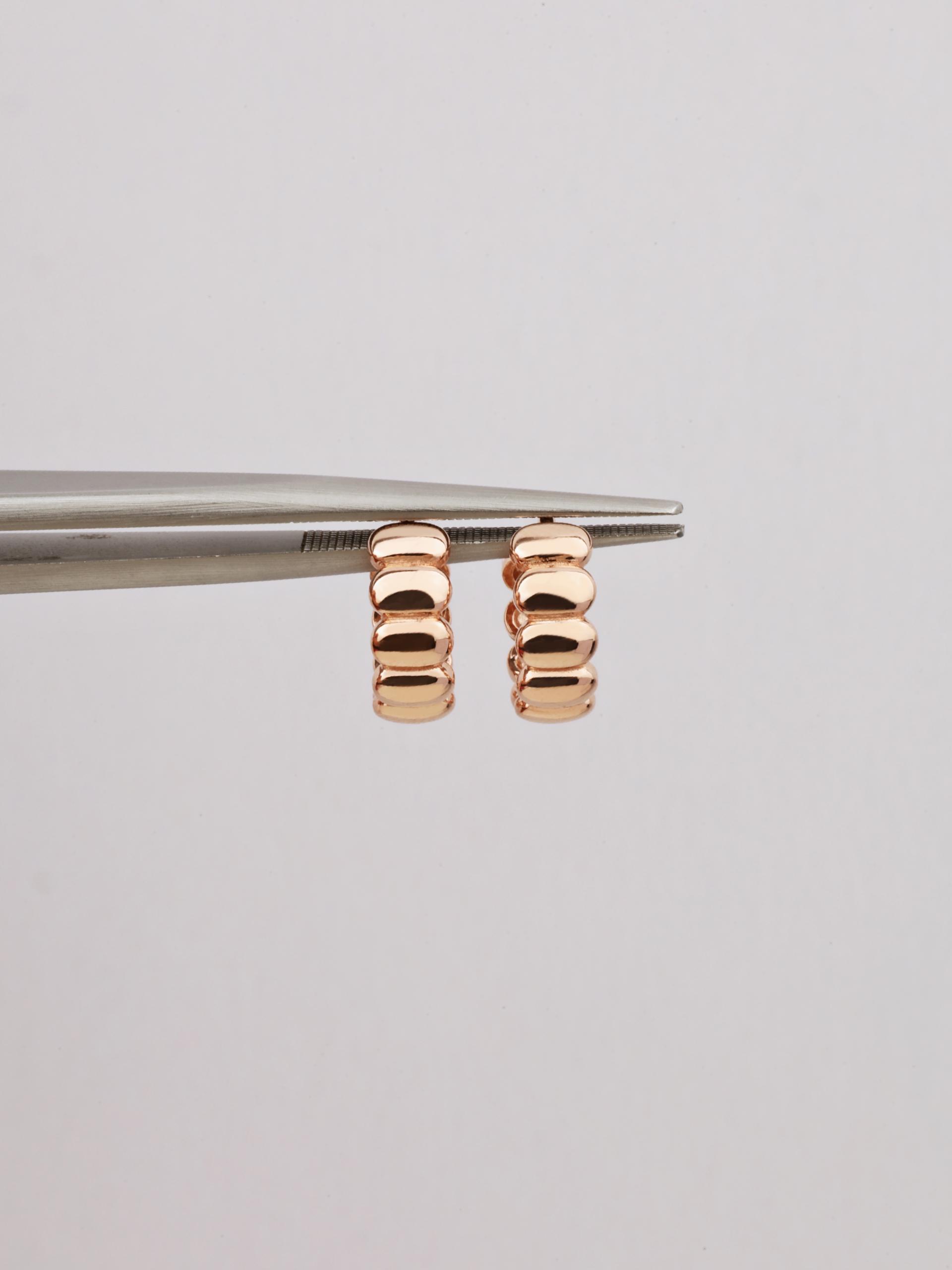 슬림 에쉬 귀걸이 - SM : 어메종 - 14K | 18K 핸드메이드 주얼리 전문