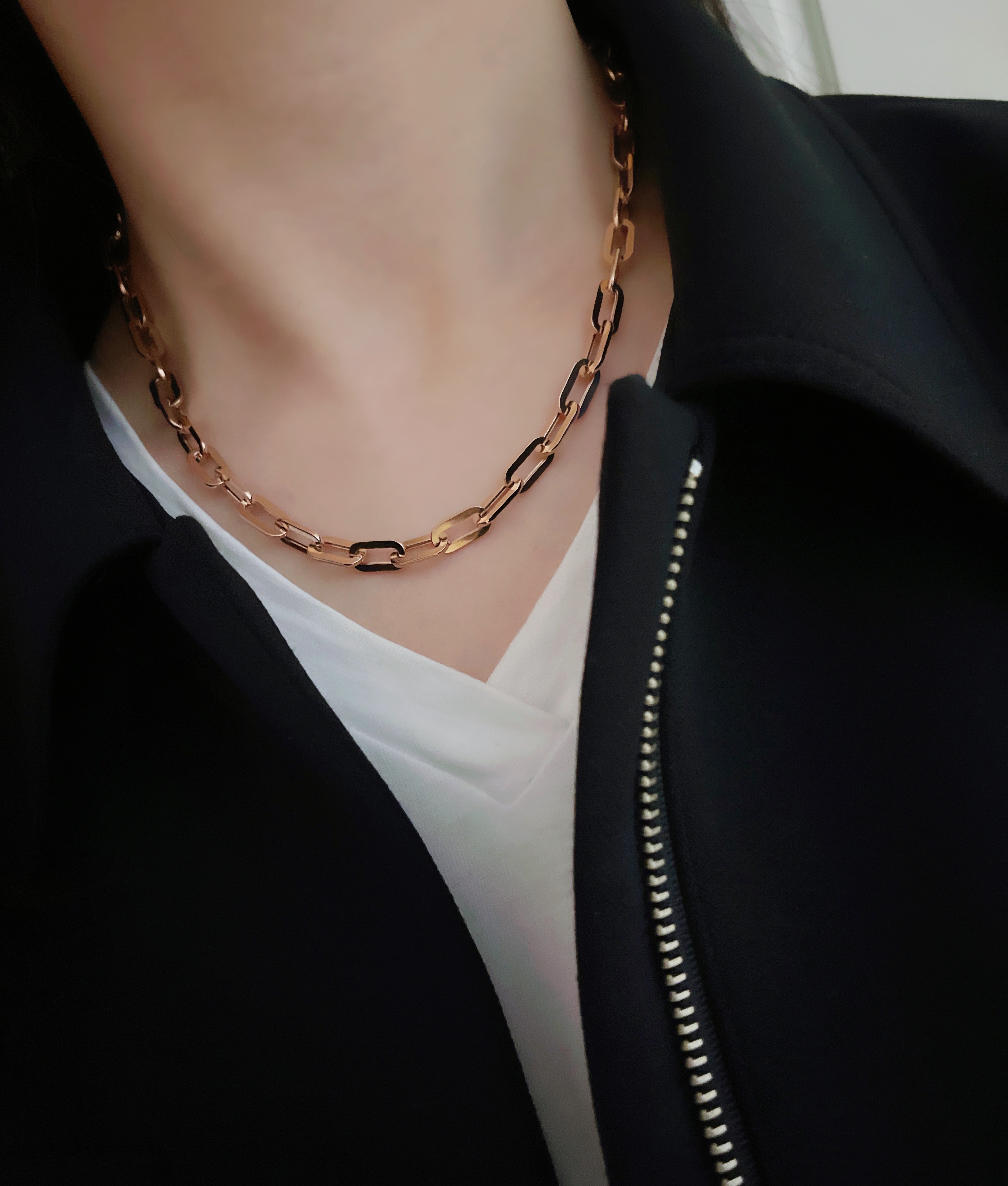 심플 할로우 체인 목걸이 - MD : 어메종 Aumaison | 매일 착용하는 클래식 & 프리미엄 주얼리