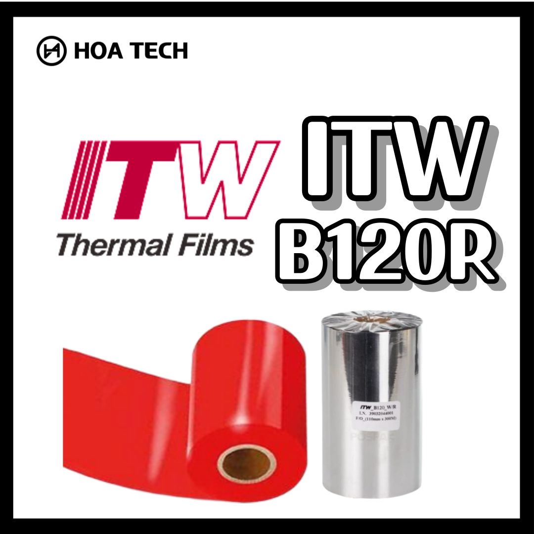 ITW B120R 왁스레진 리본,바코드리본,라벨리본,열전사 리본