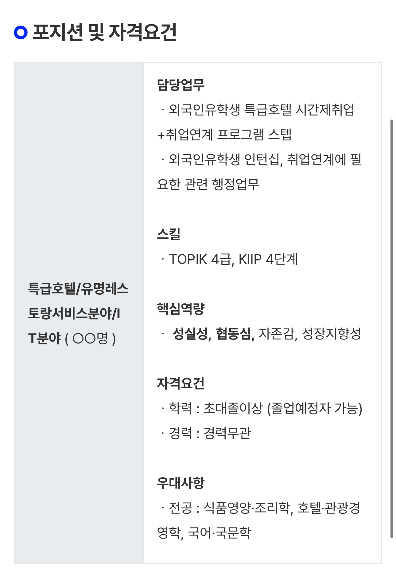 ㈜아이제이글로벌 특급호텔/레스토랑/IT분야 외국인유학생 인턴십 모집 (D2, D10, F2-F6) : 자블링