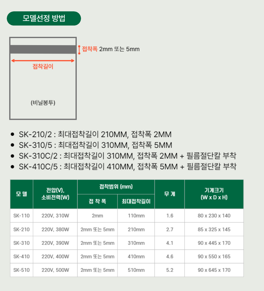 비닐접착기 [SK-210] (2mm / 5mm) : 삼보테크 주식회사