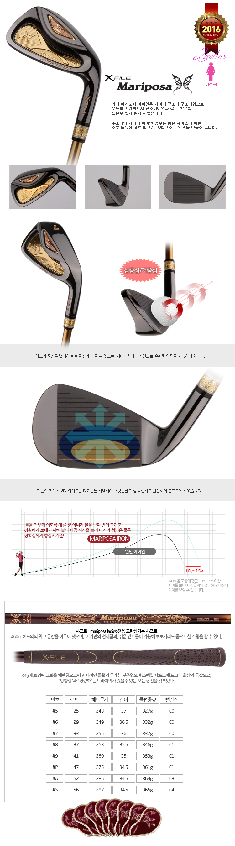 2016 MARIPOSA 아이언 : GIGA GOLF KOREA
