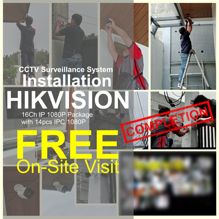 Installation of HIKVISION 16Ch IP Package w/14pcs IPC in Q.C area ...