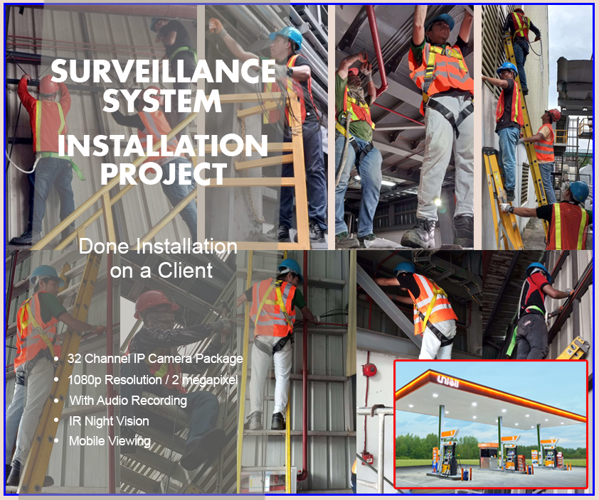 32 Channel IP Camera Surveillance System Installation - Done ...