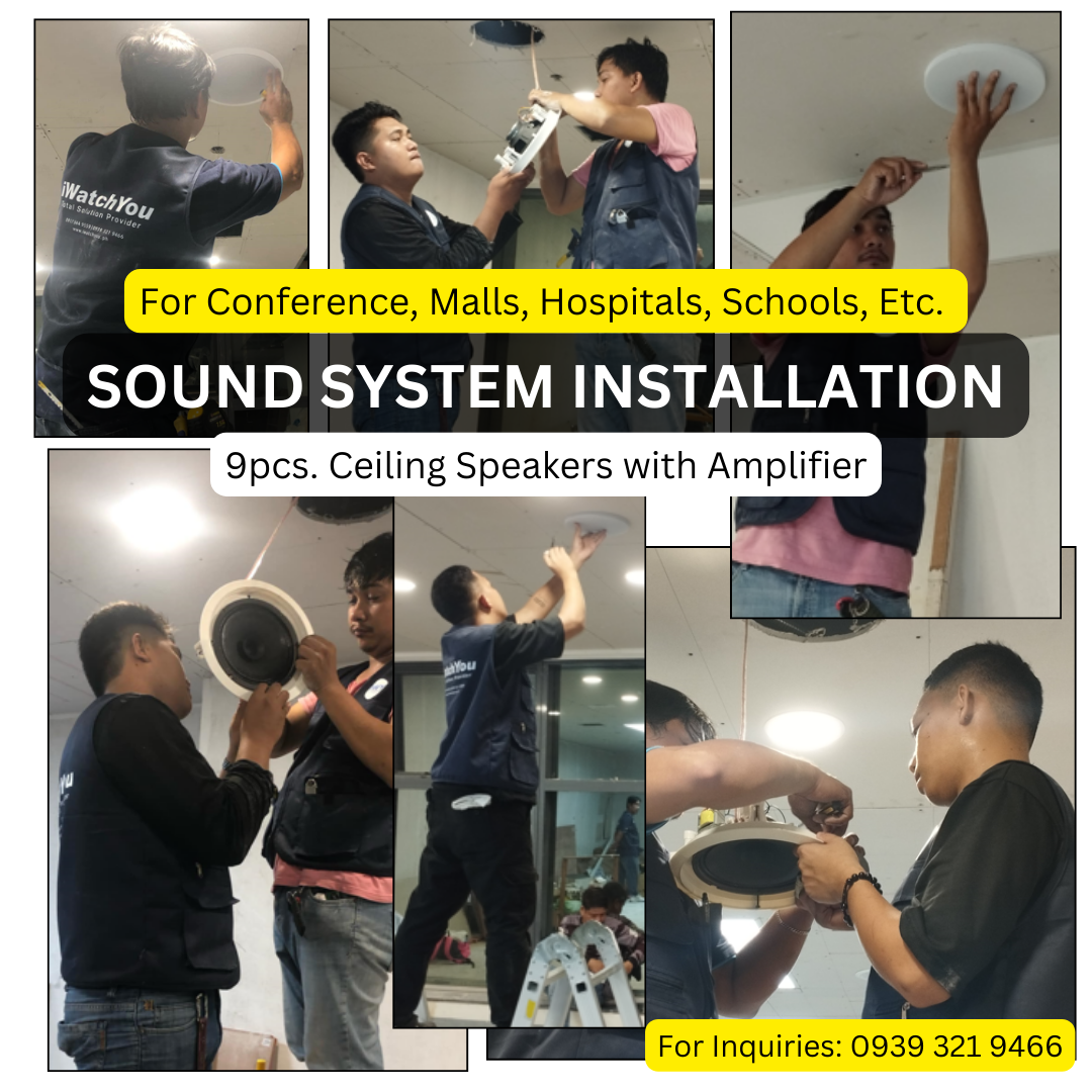 Installation of Paging System (9pcs. Ceiling Speakers w/ Amplifier ...
