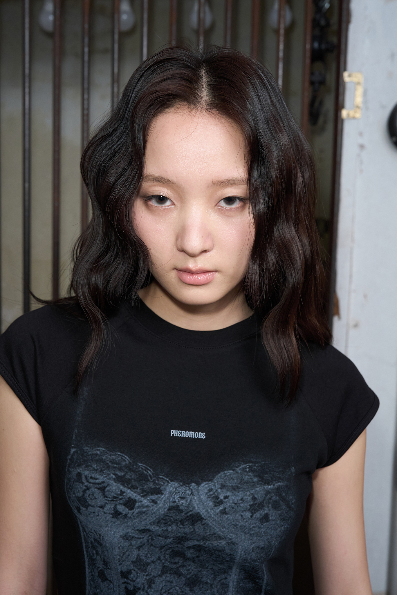 [HELENE PARIS] 코르셋 프린트 하프 티셔츠 [블랙] - HELENE PARIS | 리켓