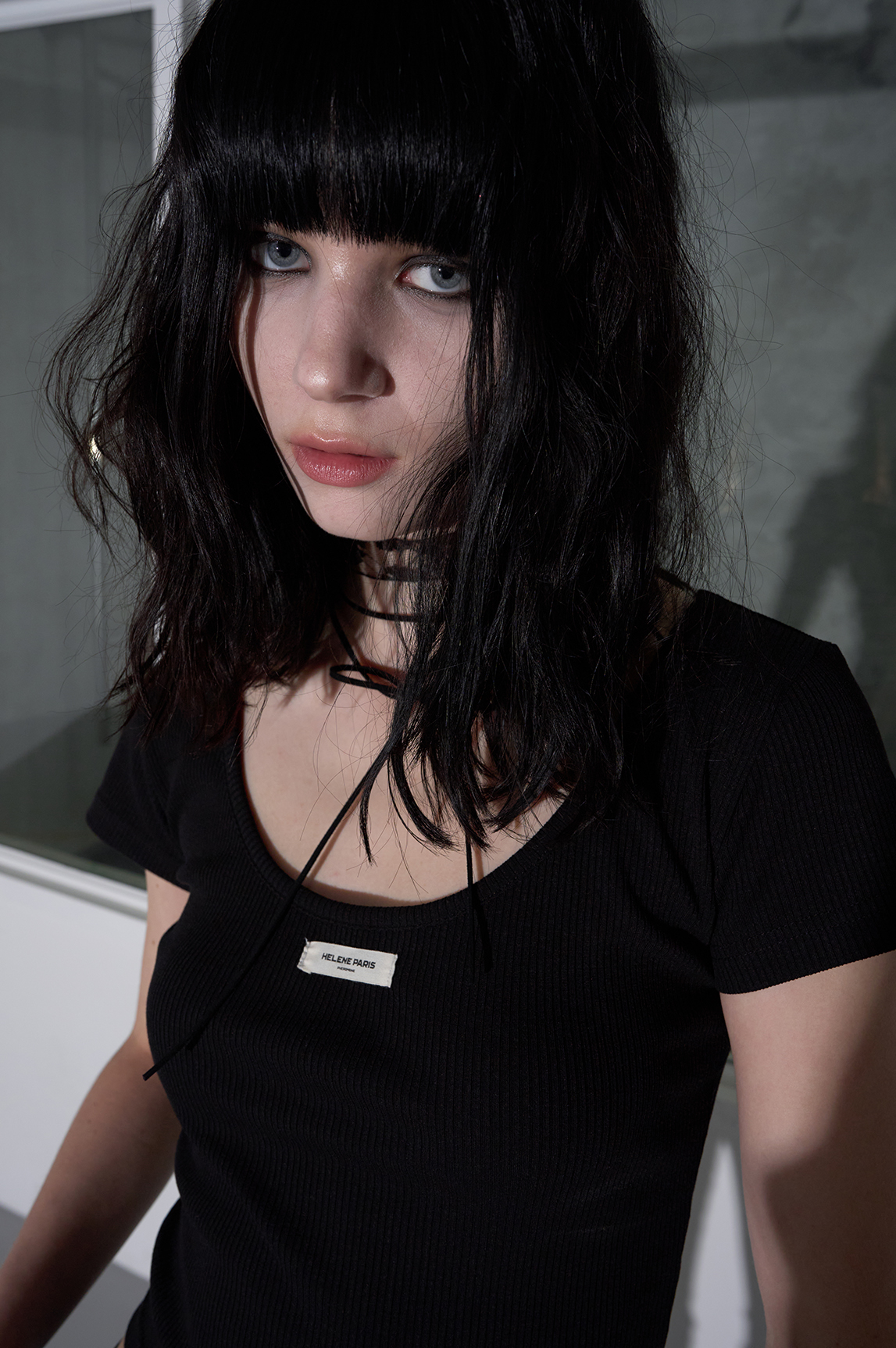 [HELENE PARIS] 리브드 하프 슬리브 [블랙] - HELENE PARIS | 리켓