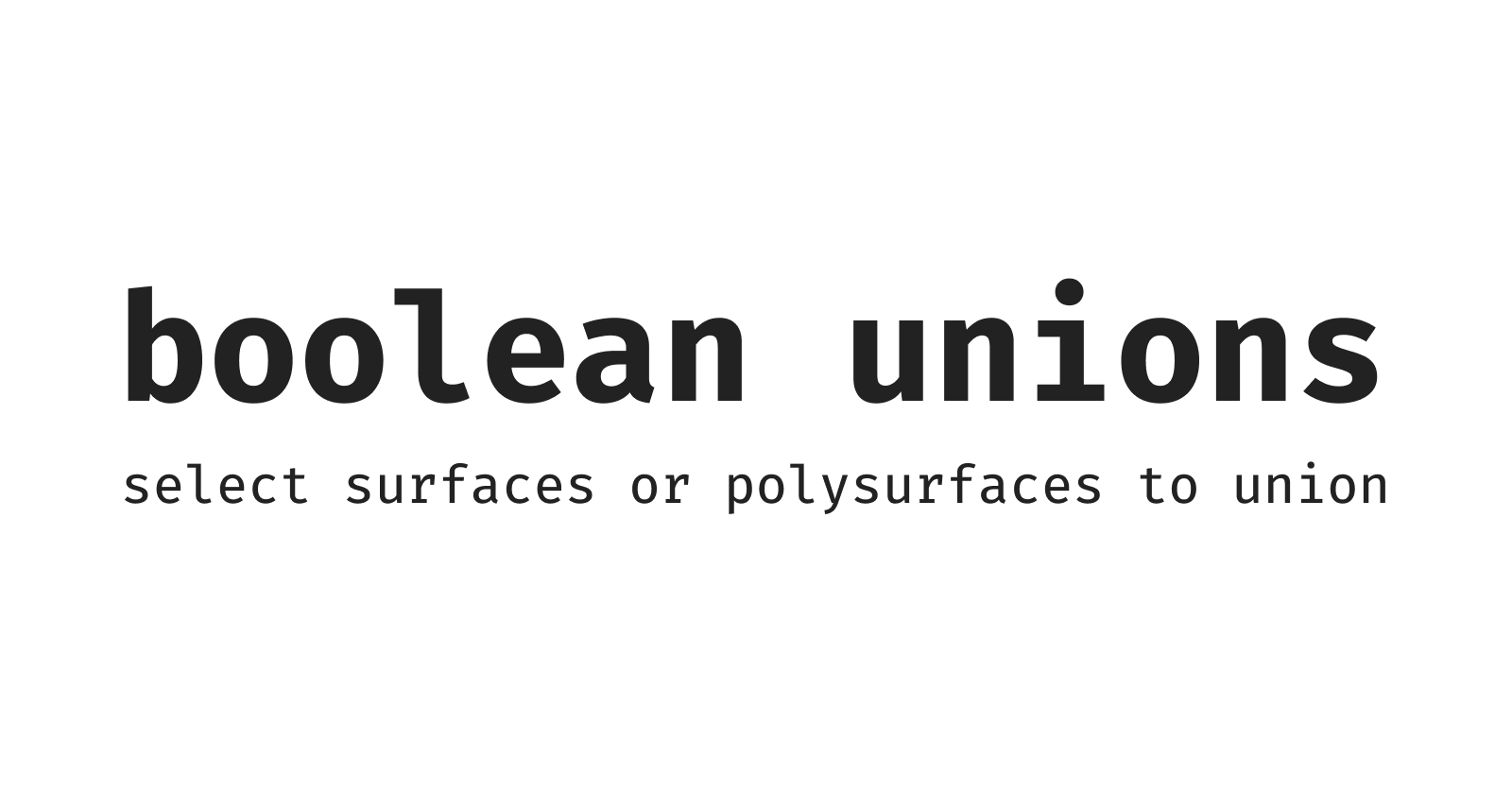 boolean unions