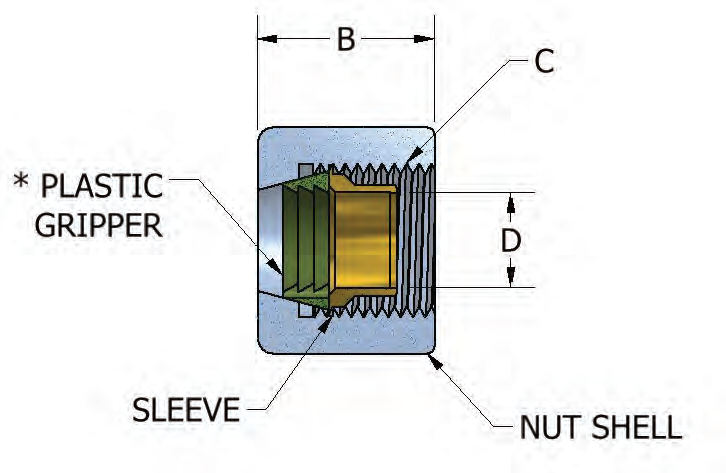 COMPRESSION NUTS: Plastic Gripper Nuts : Fitting 상품 목록