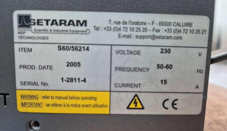 Setaram Setsys Evolution TGA DTA : 엠아이티솔루션